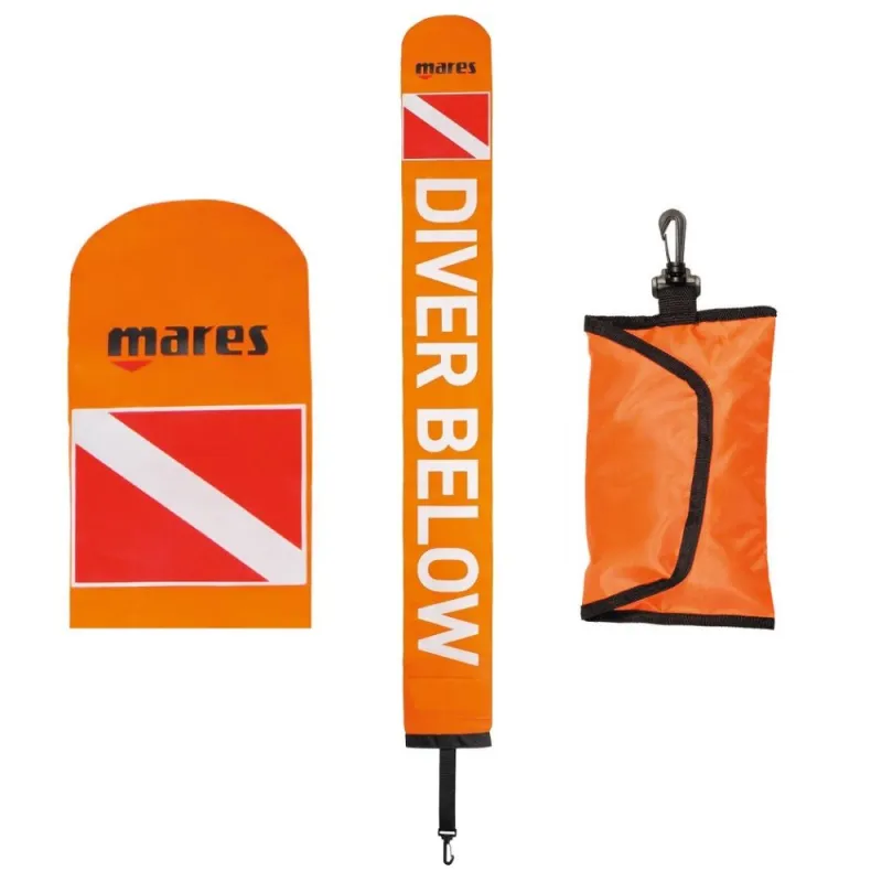 Mares Buoy Diver Below In Bright Orange - 160cm Length With 20m...