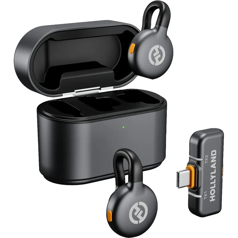 Hollyland Lark M2s Wireless Lavalier Microphone Combo Camera Rx + Usb-c ...